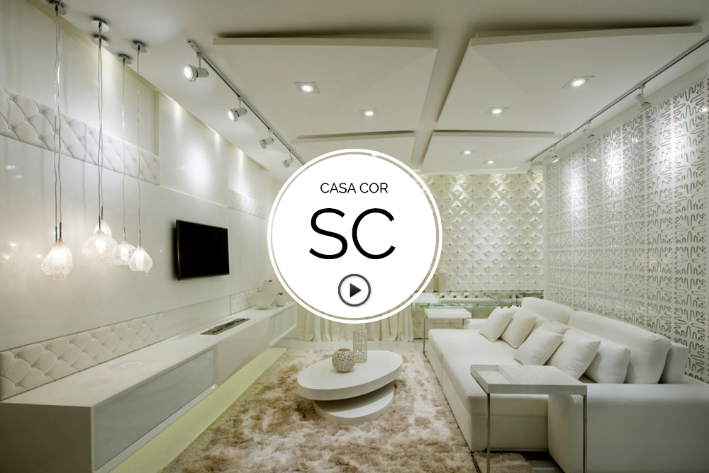 A Sala "50 tons de Branco" da CASA COR Santa Catarina 2015