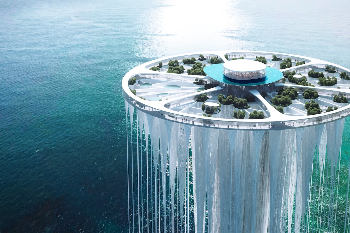 Sou Fujimoto projeta "ilha flutuante" sobre o mar de Shenzhen, na China